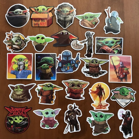 Other | 10 Nonrepeating Waterproof Baby Yoda Stickers | Poshmark
